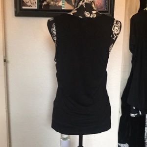 Bar III | Tops | Sleeveless Tank Black With White Strip On Side | Poshmark